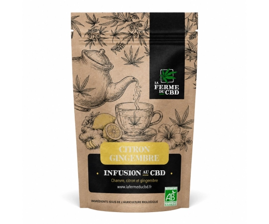 Infusion CBD Citron Gingembre - La Ferme du CBD